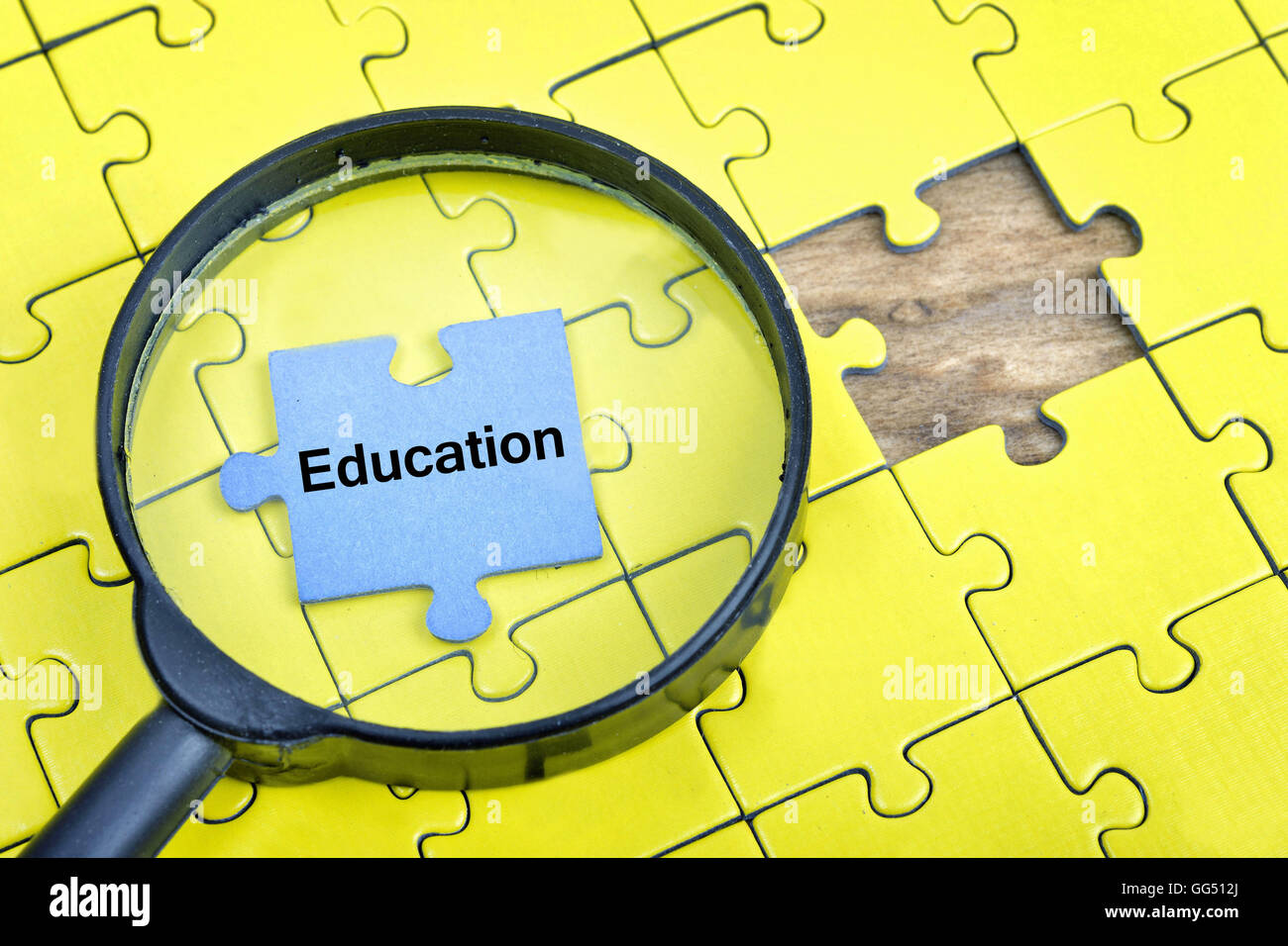 Puzzle pieces with word Stock Photo - Alamy