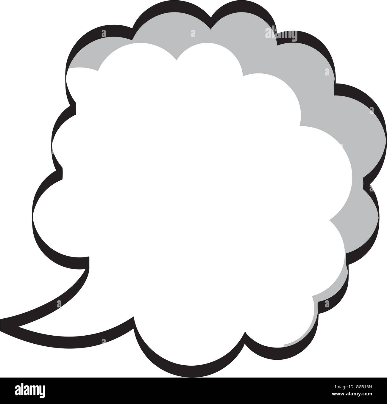 speech bubble monochrome message icon Stock Vector Image & Art - Alamy