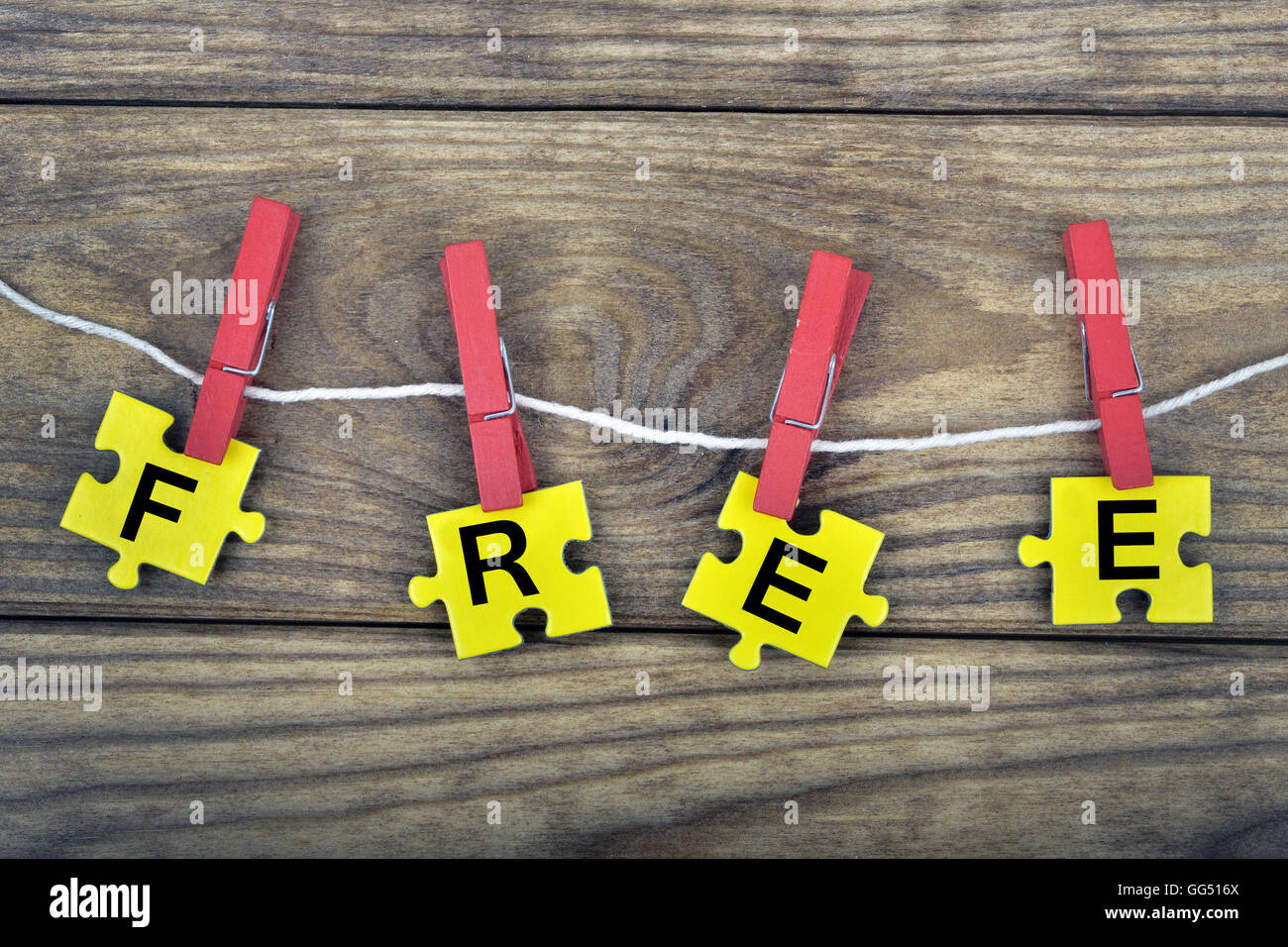 Puzzle pieces with word Free Stock Photo - Alamy