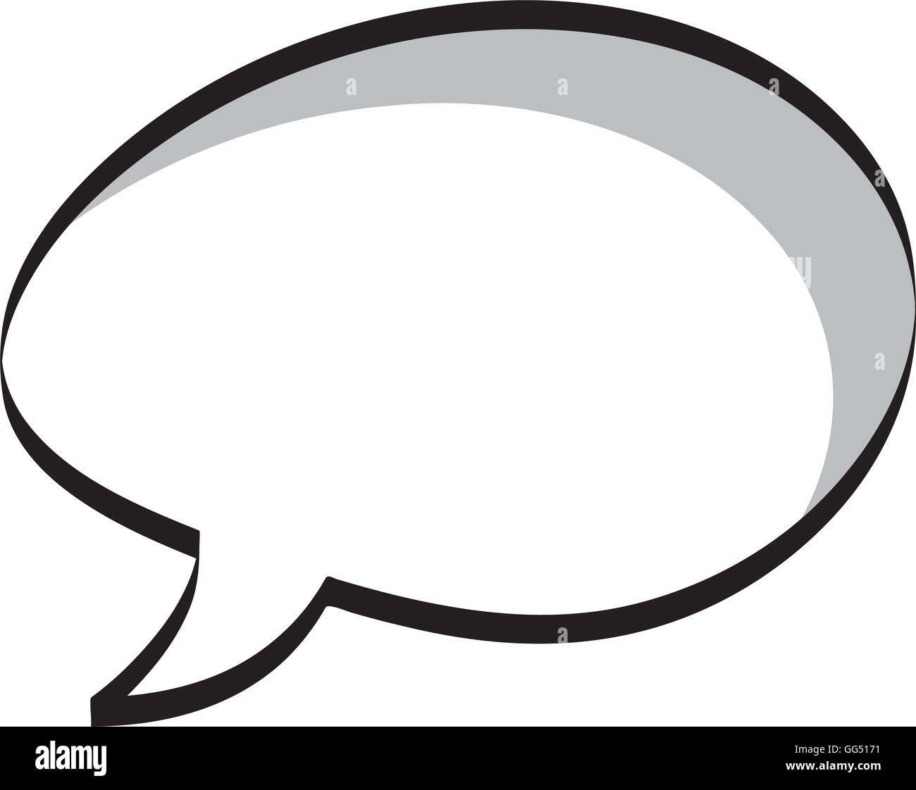 speech bubble monochrome message icon Stock Vector Image & Art - Alamy
