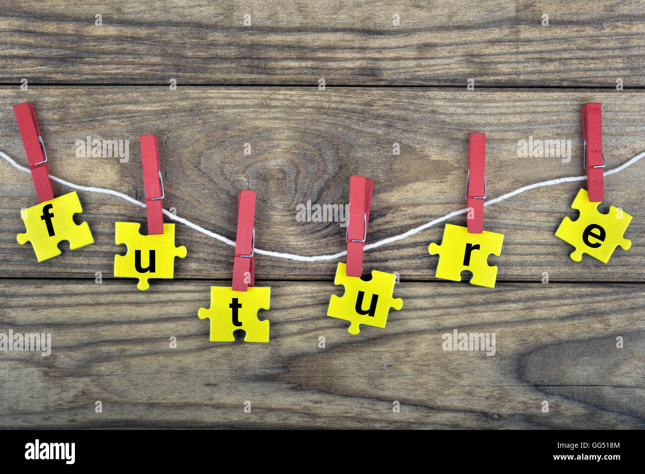 Puzzle pieces with word Stock Photo - Alamy