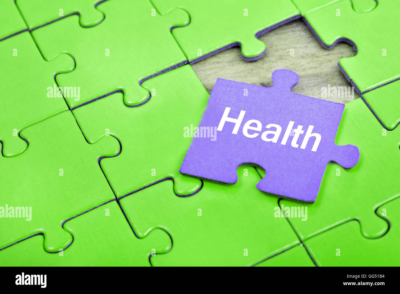 Puzzle pieces with word Health Stock Photo - Alamy