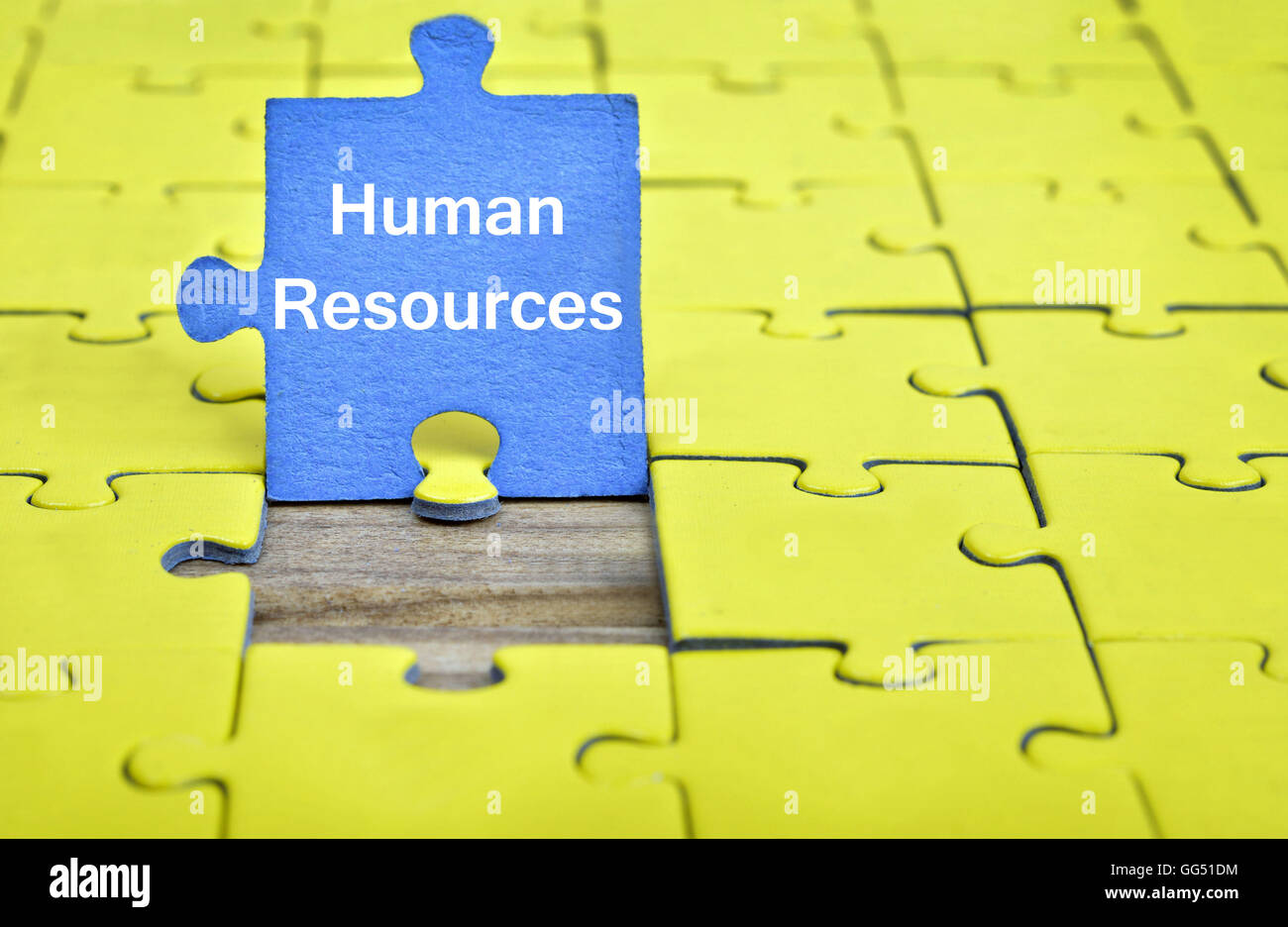 Puzzle pieces with word Human Resources Stock Photo - Alamy