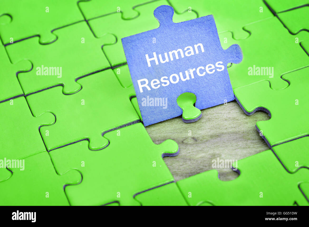 Puzzle pieces with word Human Resources Stock Photo - Alamy