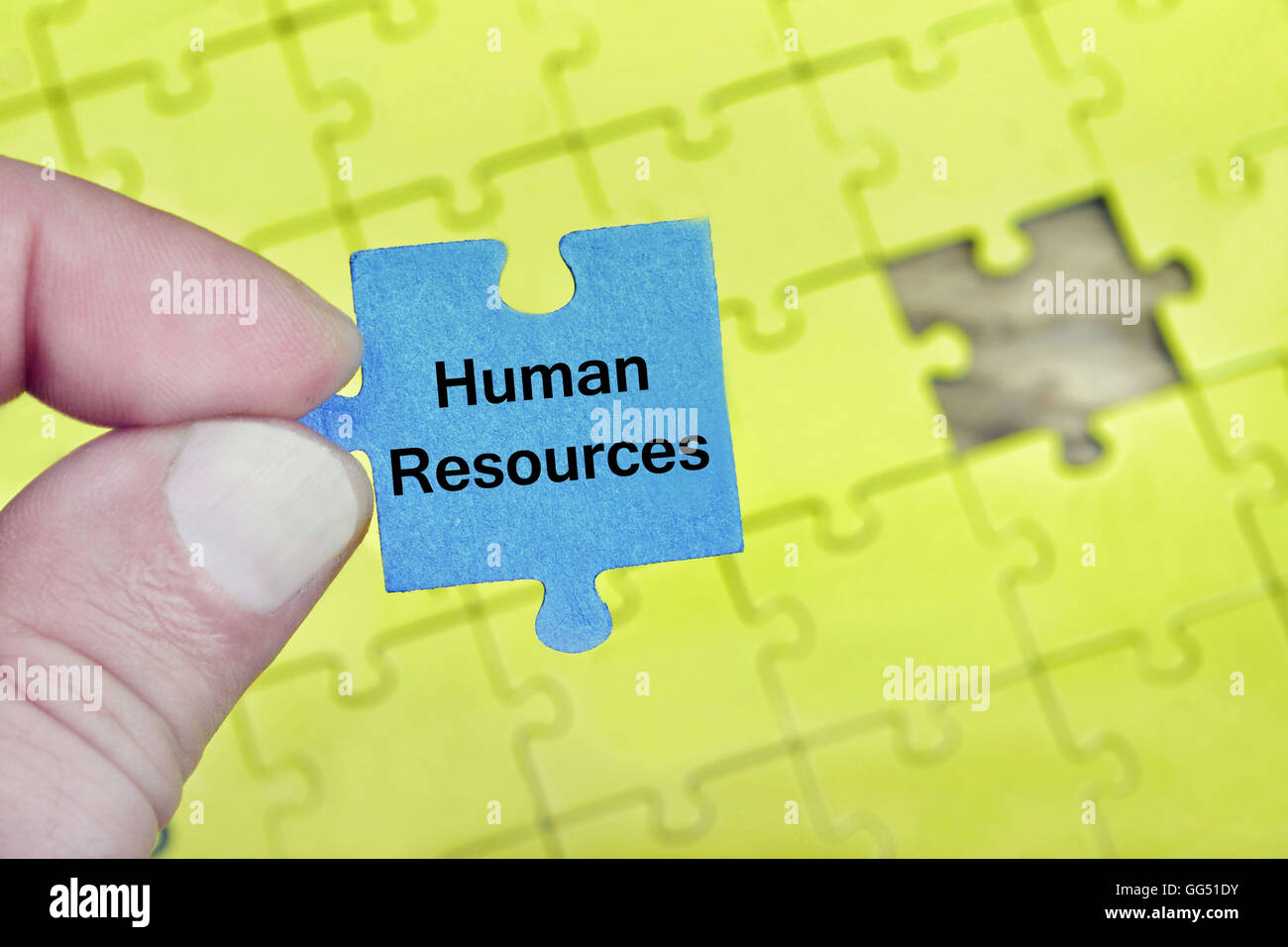 Puzzle pieces with word Human Resources Stock Photo - Alamy
