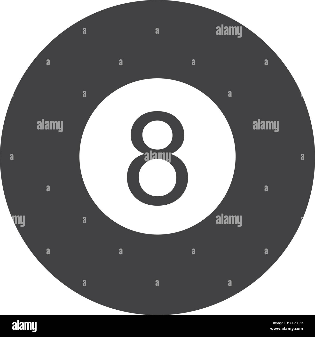 ball number eight billiard icon Stock Vector Image & Art - Alamy