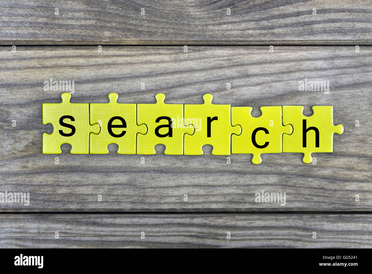 Puzzle pieces with word Search Stock Photo - Alamy