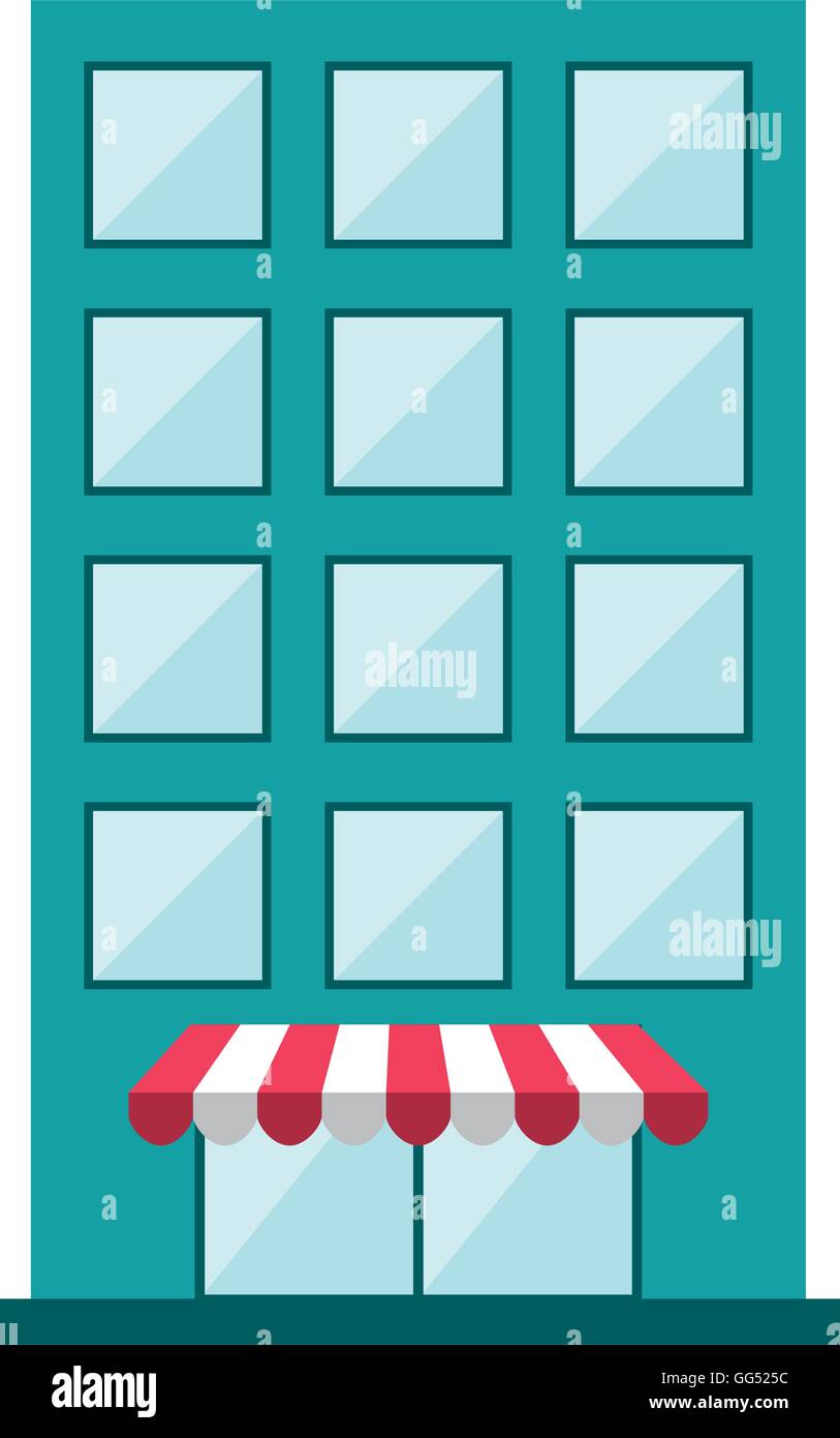 building store construction silhouette icon Stock Vector Image & Art ...