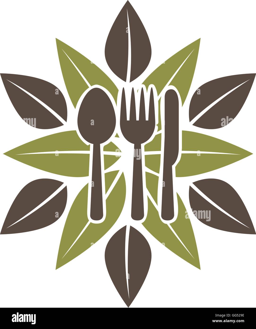 leafs healthy food menu icon Stock Vector Image & Art - Alamy