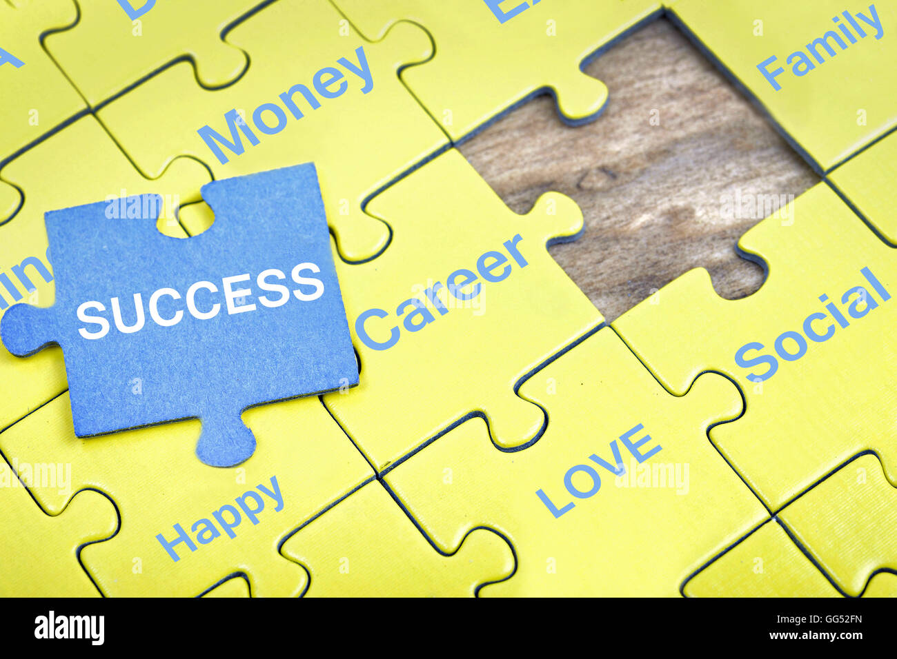 Puzzle pieces with word Success Stock Photo - Alamy