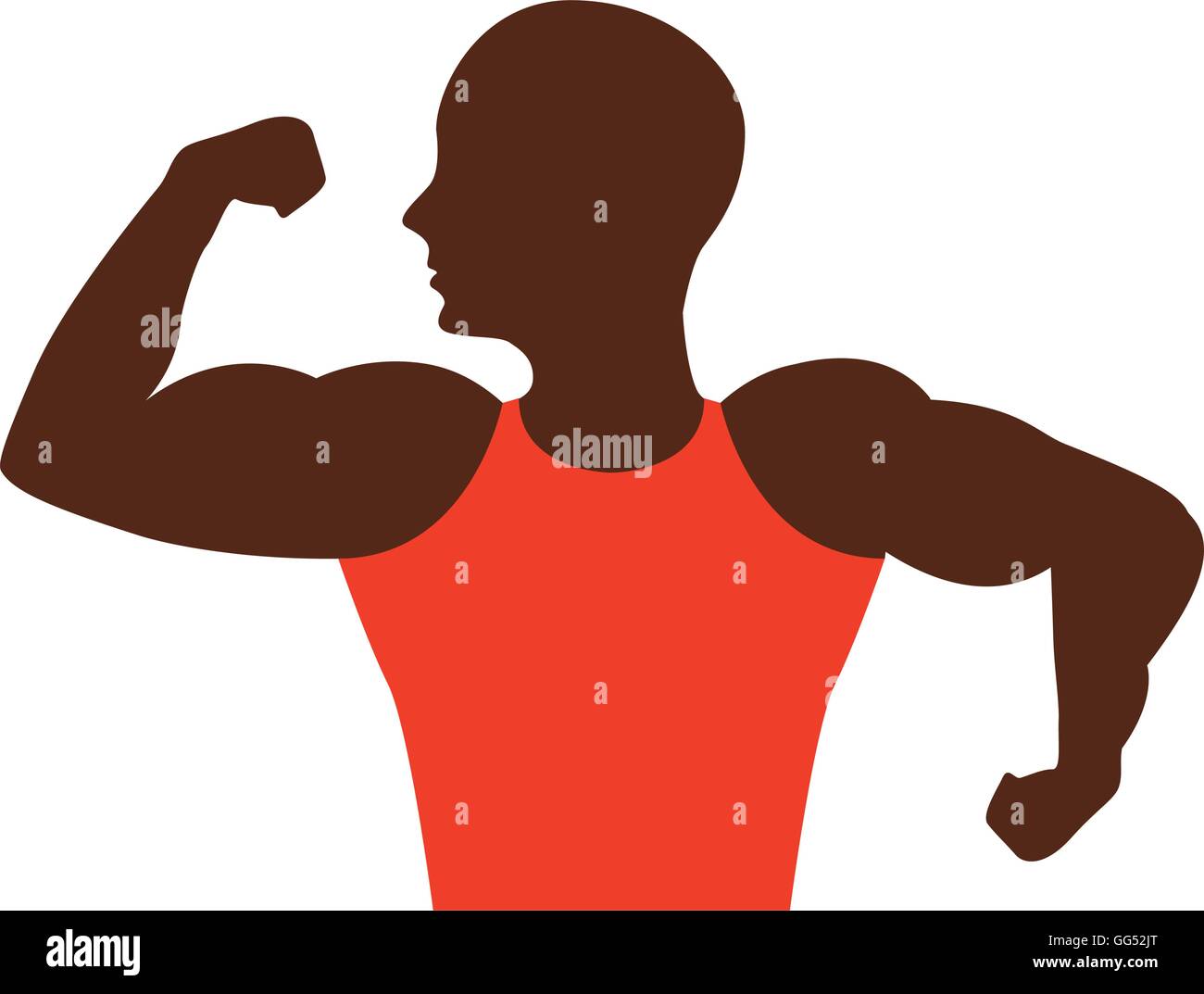 strong man african bodybuilder icon Stock Vector Image & Art - Alamy