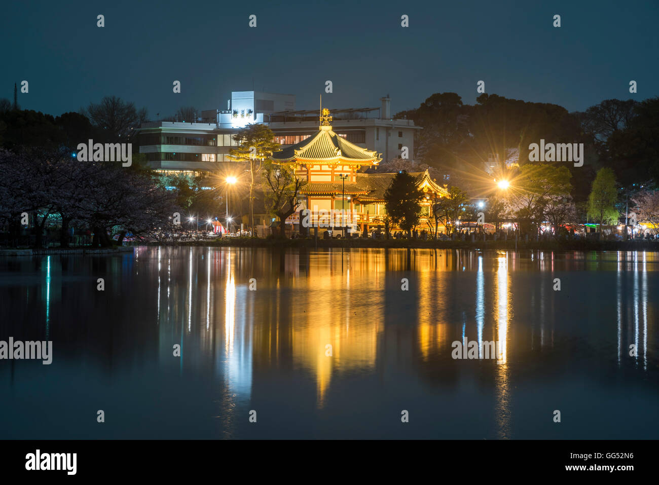 Cherry blossom, Shinobazu Pond, Ueno Park, Taitoa-Ku, Tokyo, Japan ...