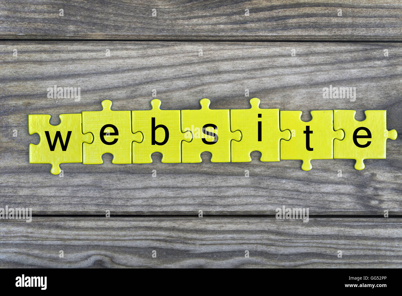 Puzzle pieces with word Website Stock Photo - Alamy