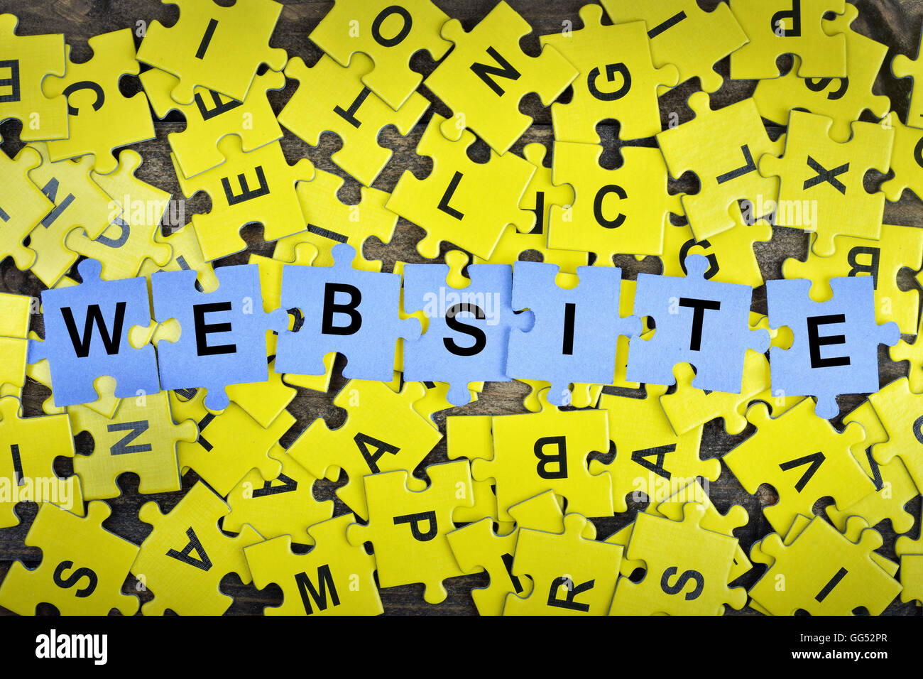 Puzzle pieces with word Website Stock Photo - Alamy