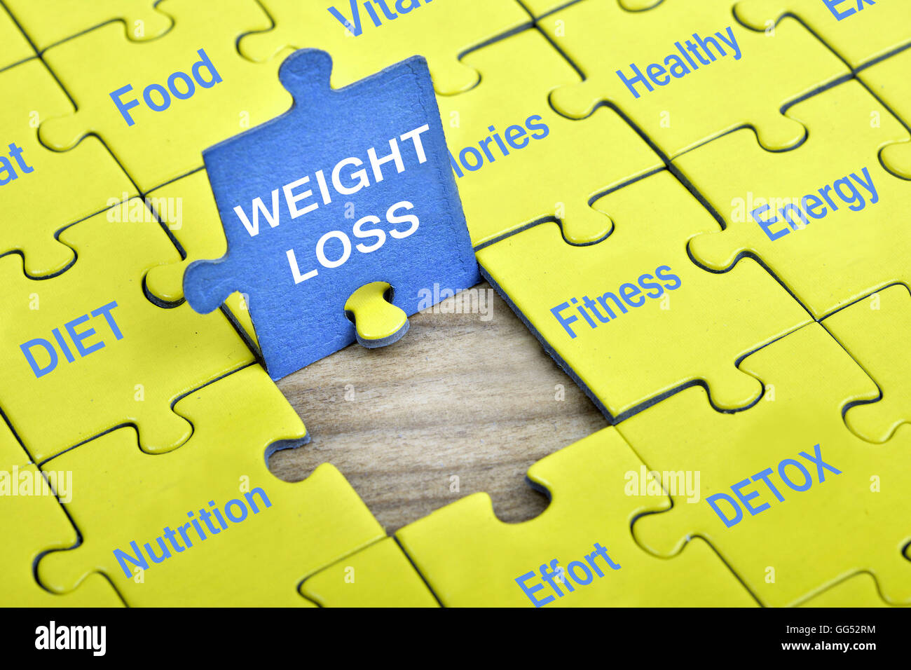 Puzzle pieces with word Weight Loss Stock Photo - Alamy
