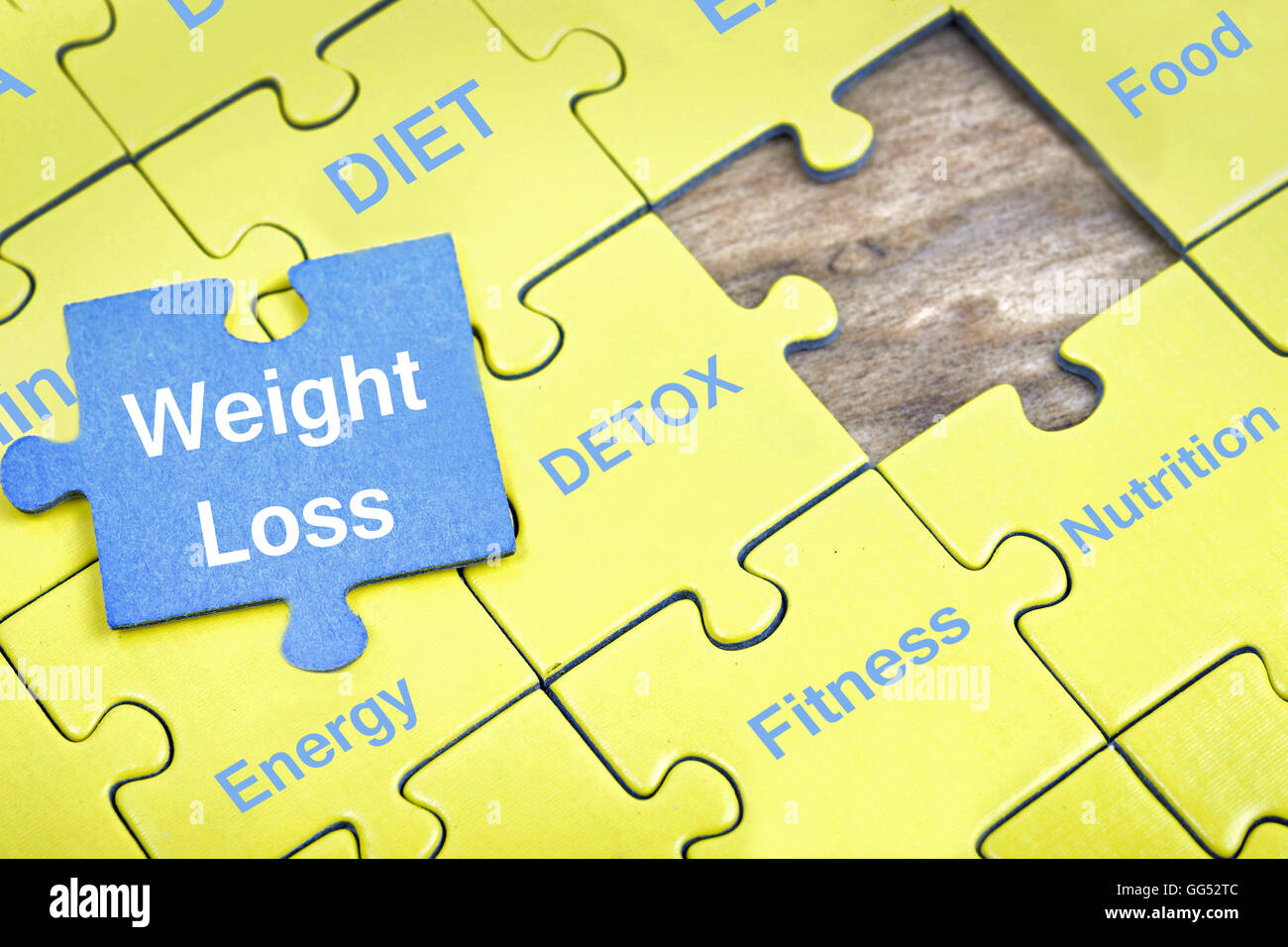 Puzzle pieces with word Weight Loss Stock Photo - Alamy
