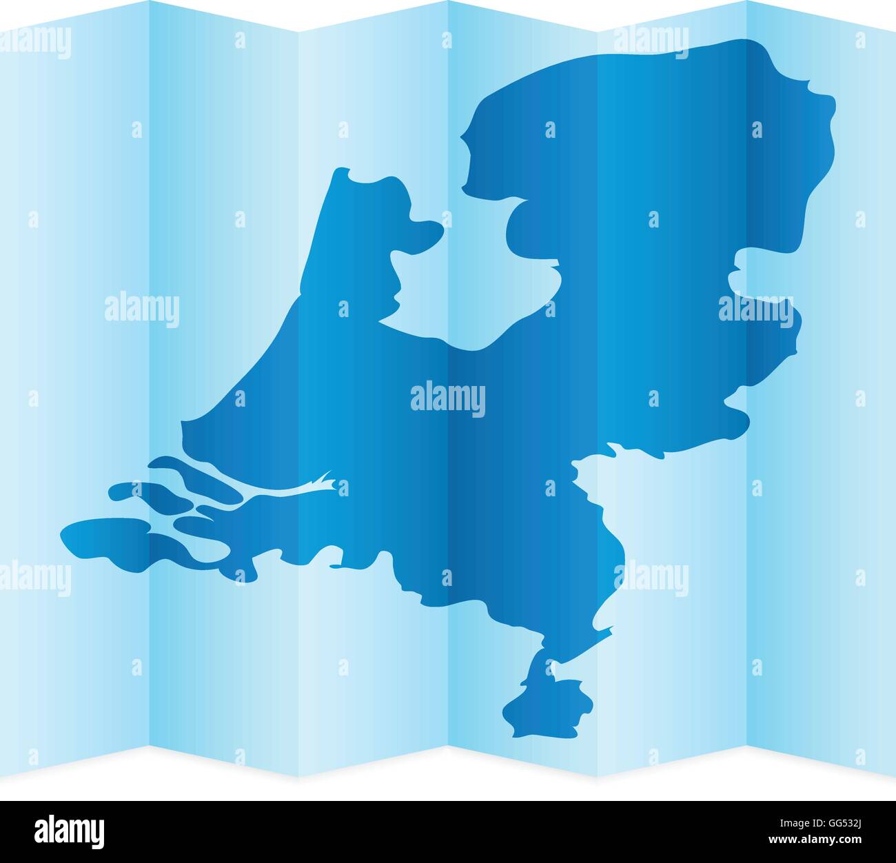 Netherlands map illustration Stock Vector Images - Alamy