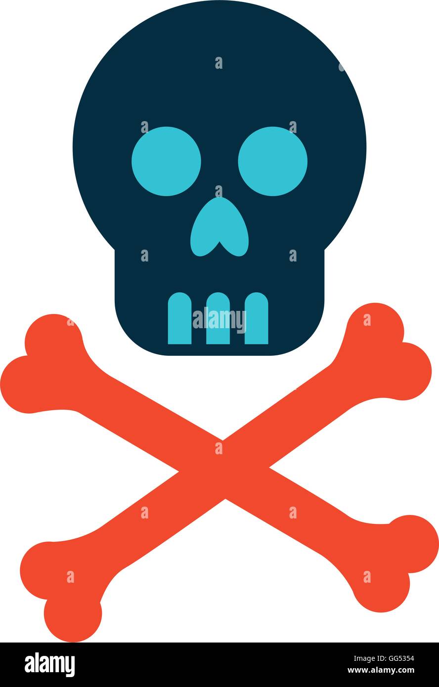 mask skull bones danger symbol icon Stock Vector Image & Art - Alamy