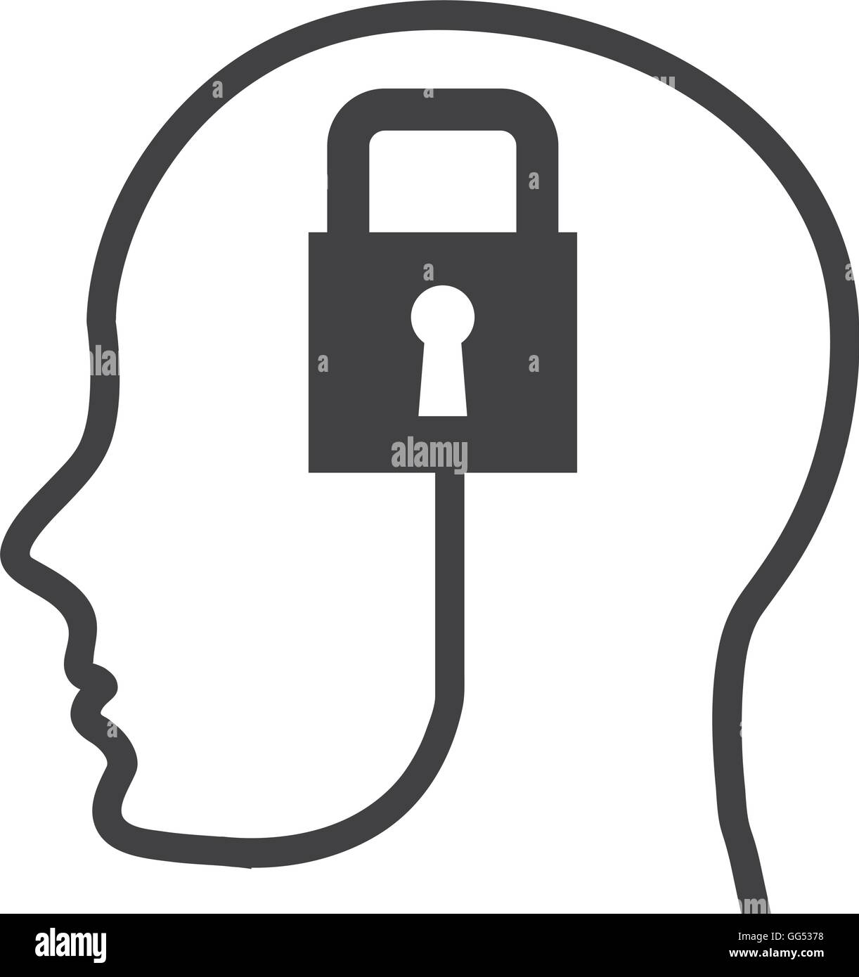 head human profile tech icon Stock Vector Image & Art - Alamy