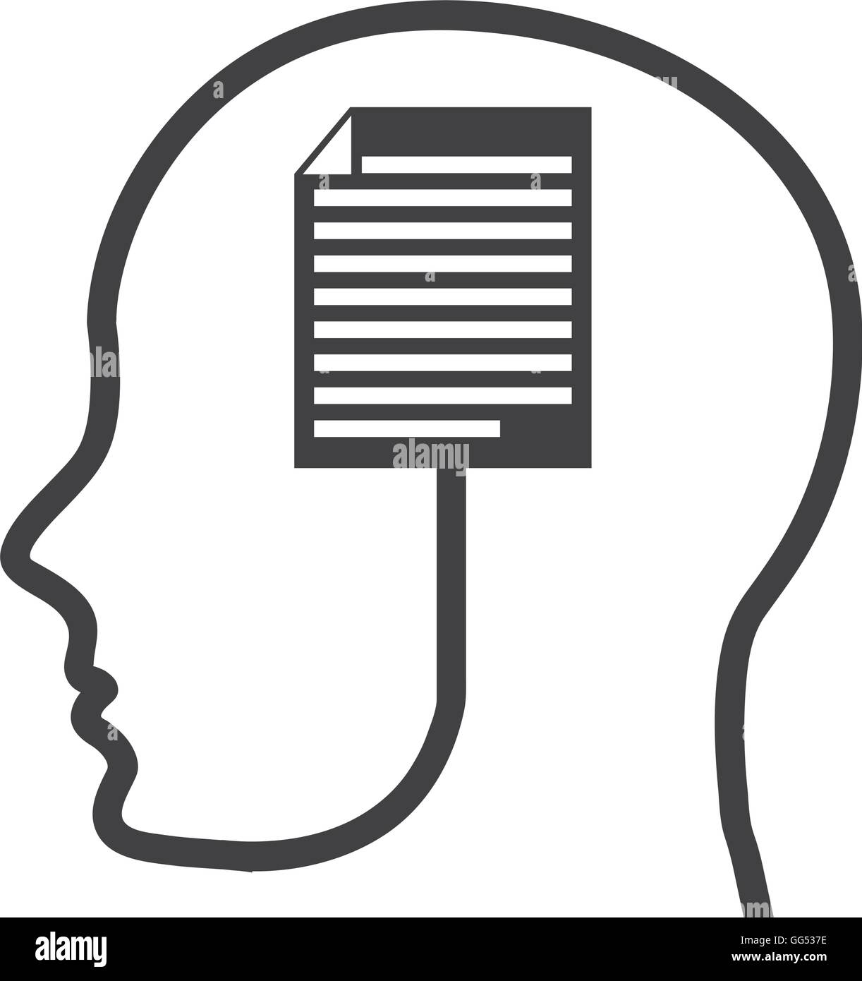 head human profile tech icon Stock Vector Image & Art - Alamy