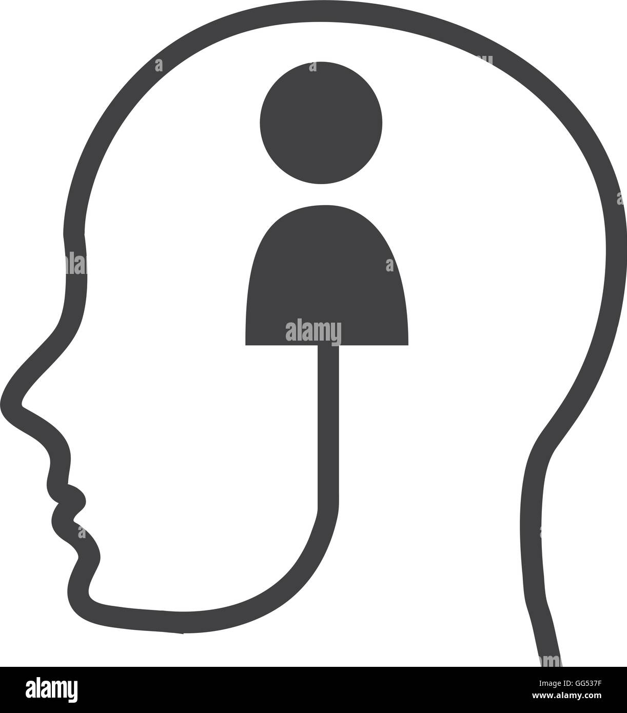 head human profile tech icon Stock Vector Image & Art - Alamy