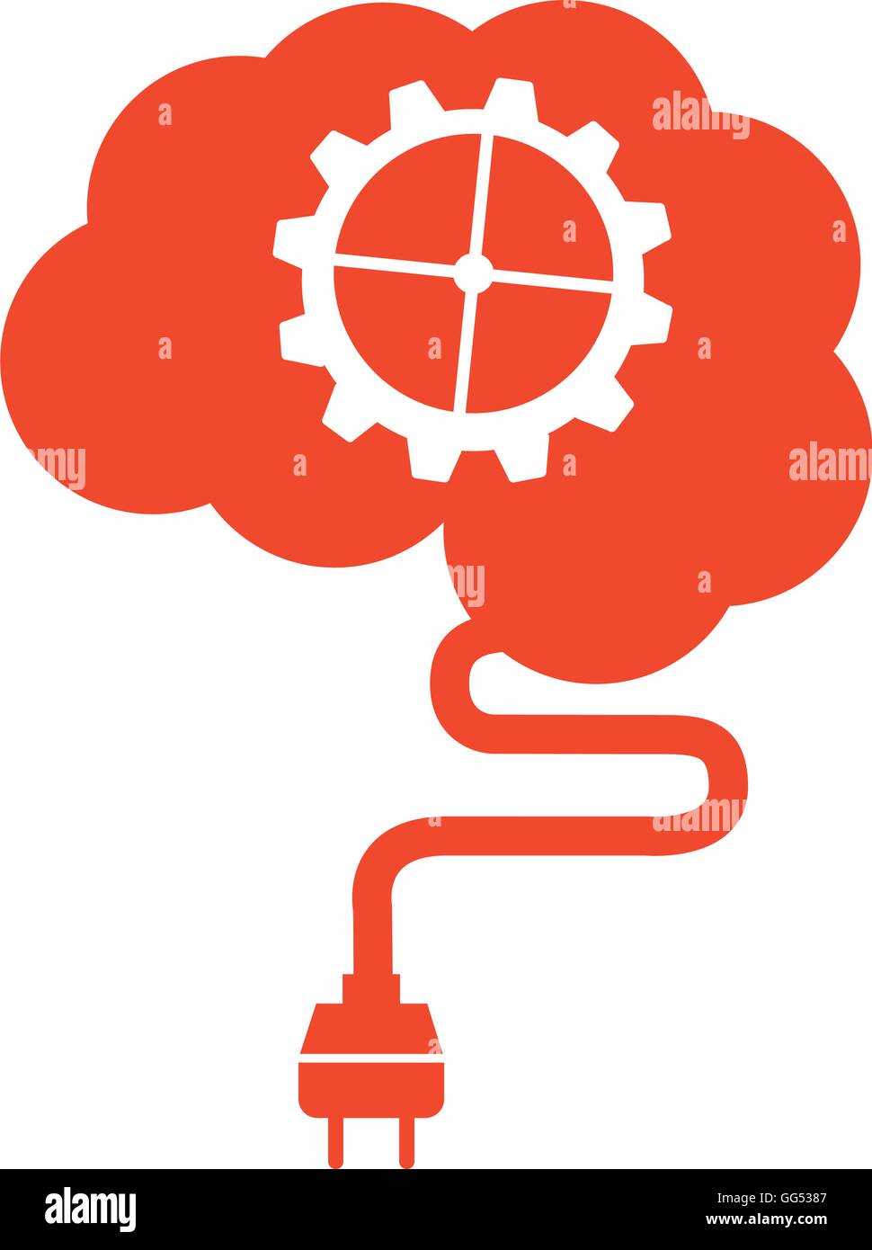 Brain human cable creative icon hi-res stock photography and images - Alamy