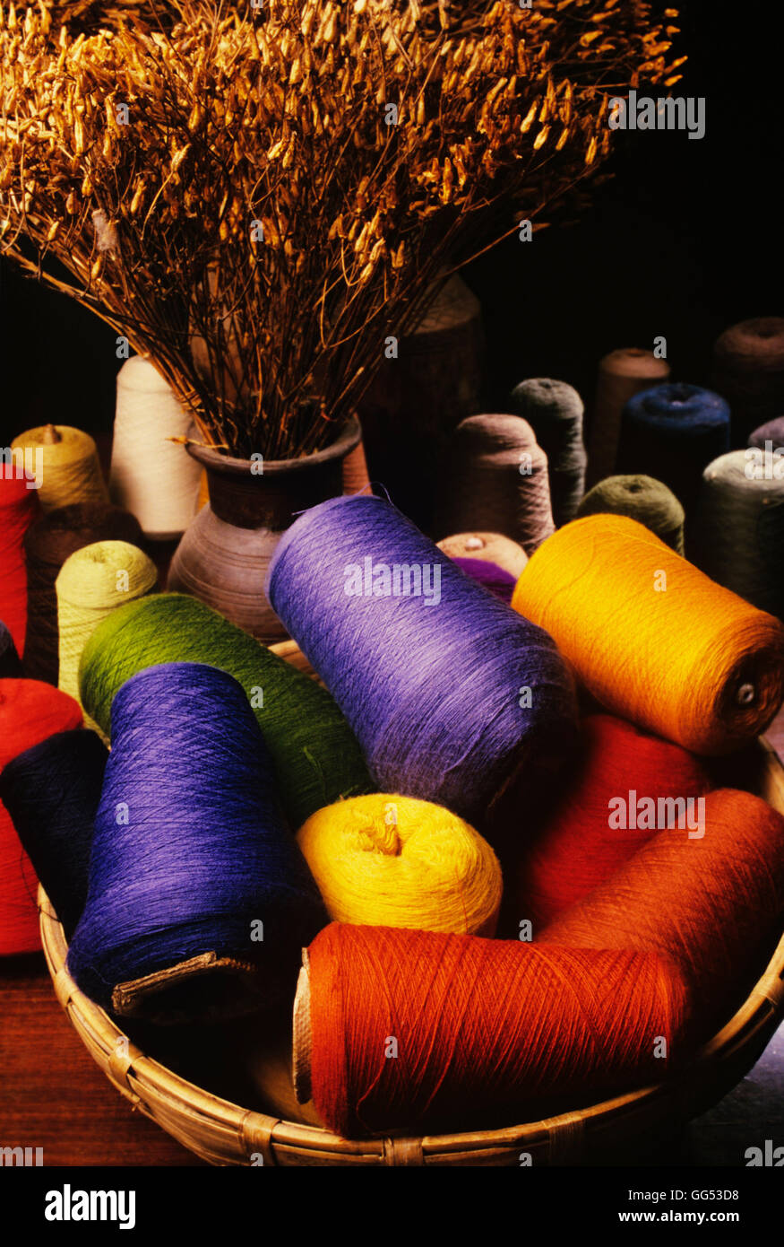 Spools of thread Stock Photo - Alamy