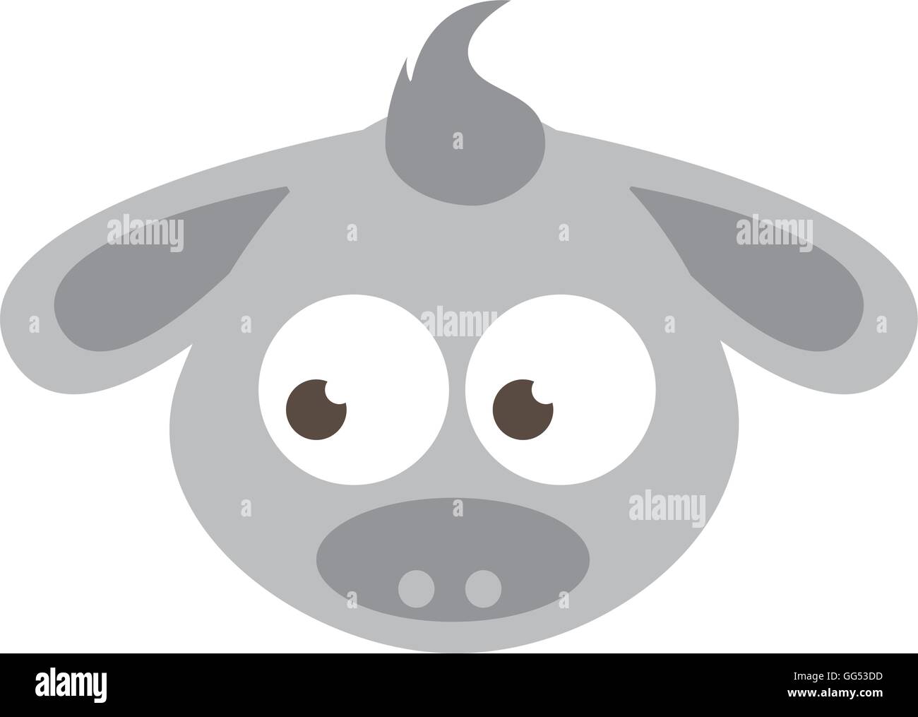 cute cartoon donkey icon Stock Vector Image & Art - Alamy