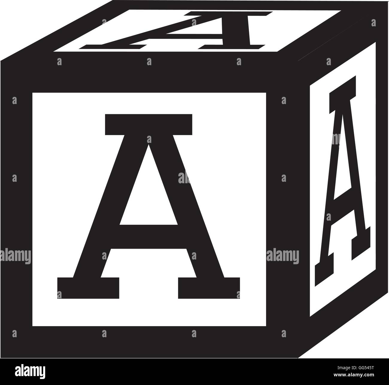 cubes blocks alphabet icon Stock Vector Image & Art - Alamy