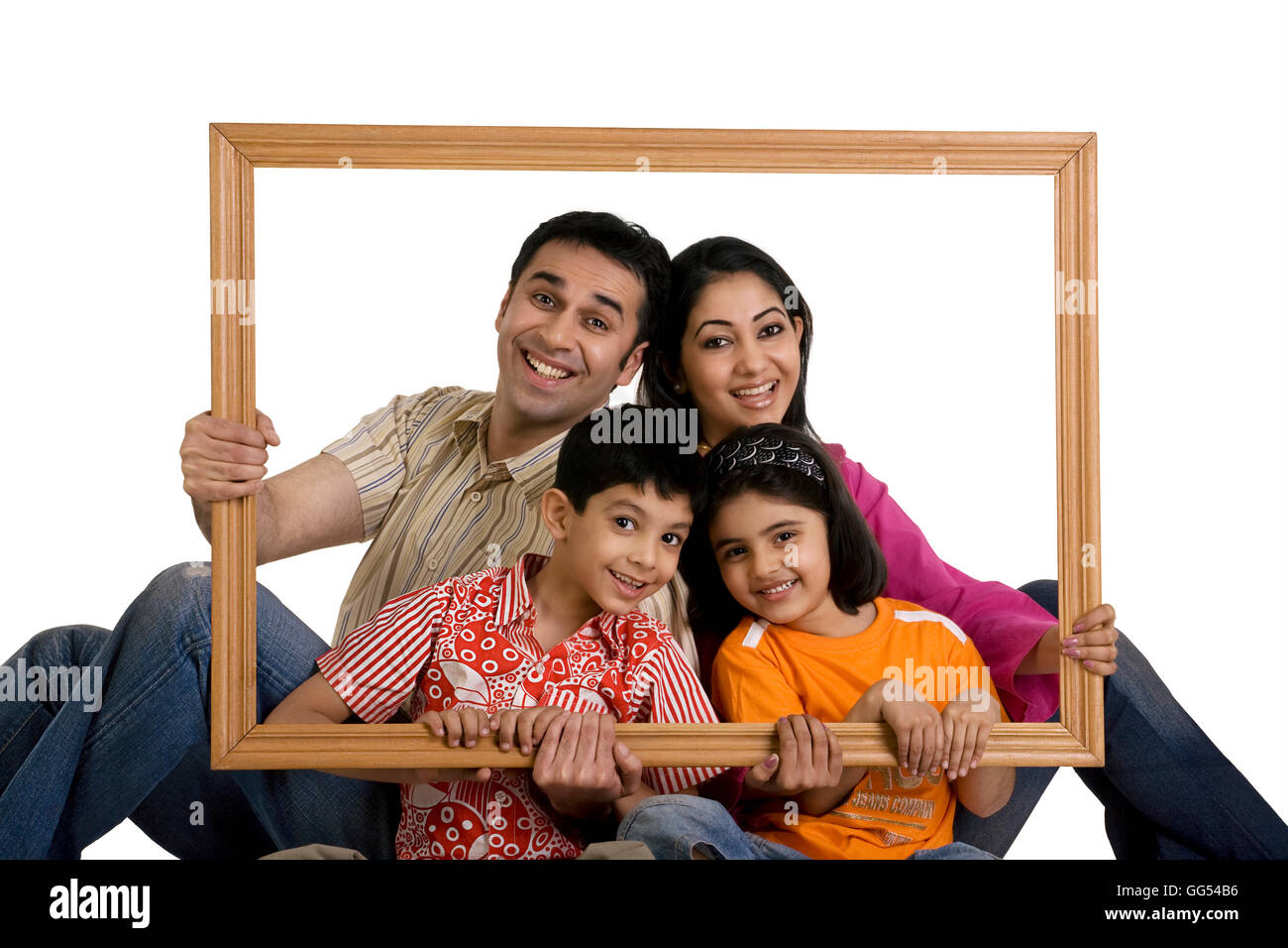 Family portraits frame hi-res stock photography and images - Alamy