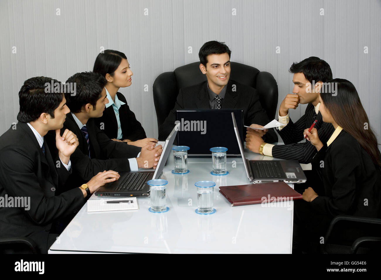 In a meeting Stock Photo - Alamy