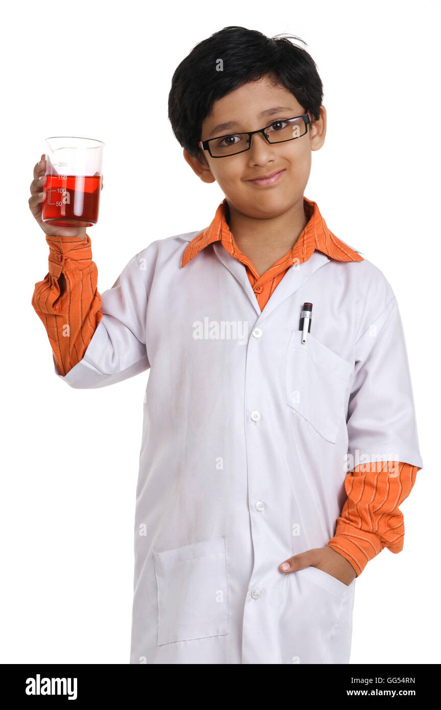 A boy dressed as a scientist Stock Photo - Alamy