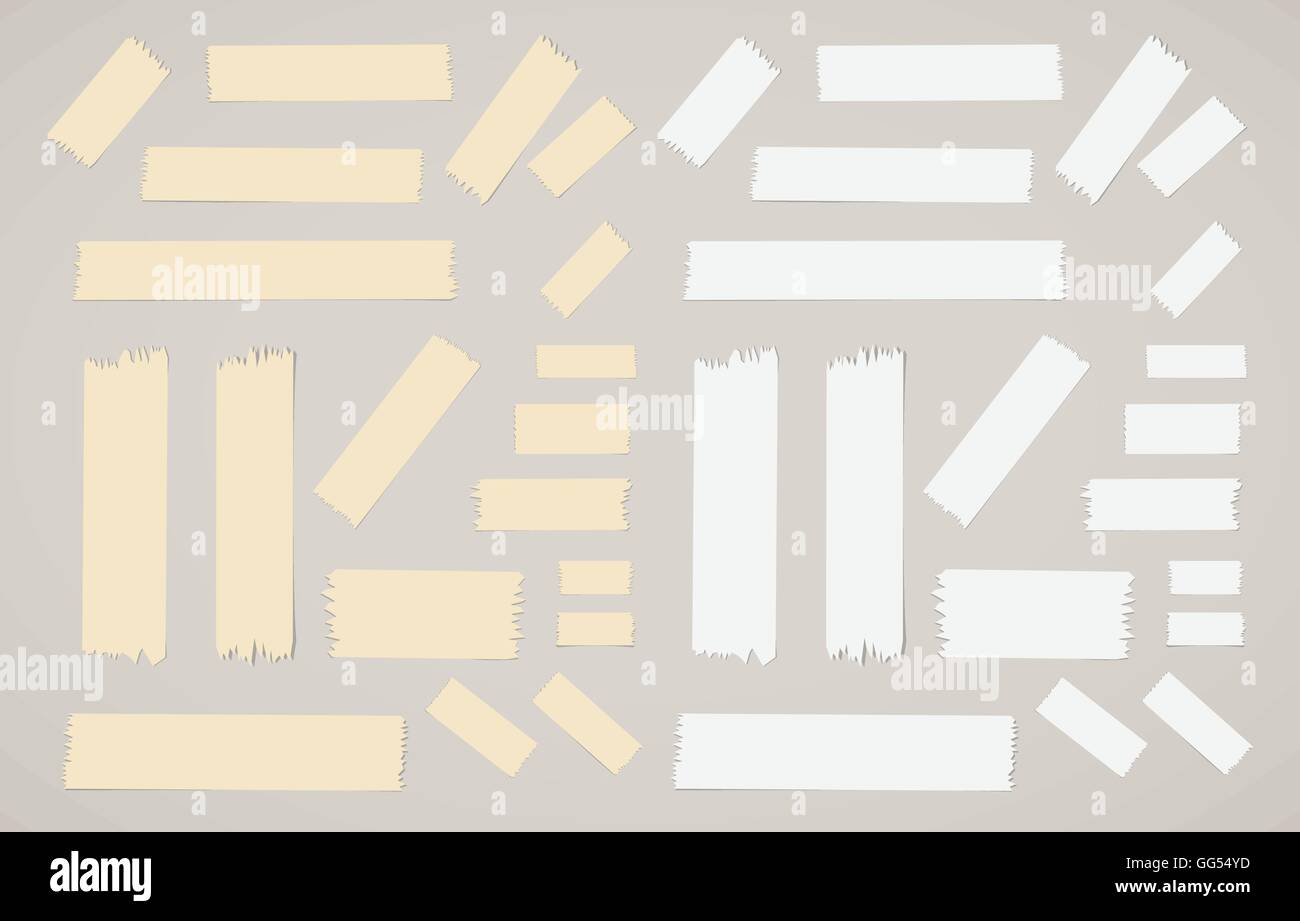 Pieces of different size sticky, masking tapes Stock Vector Image & Art ...