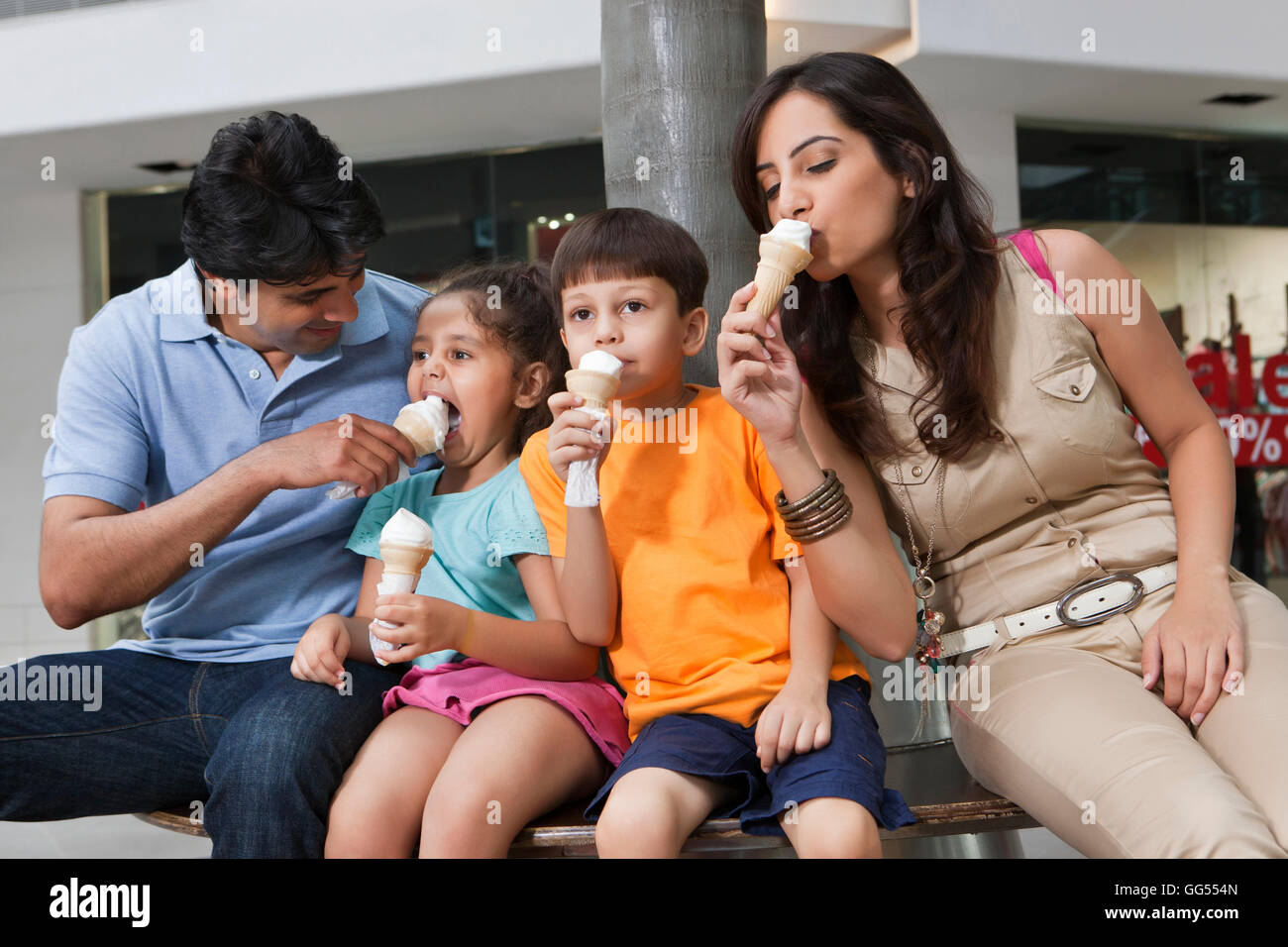 Family Eating Ice Cream
