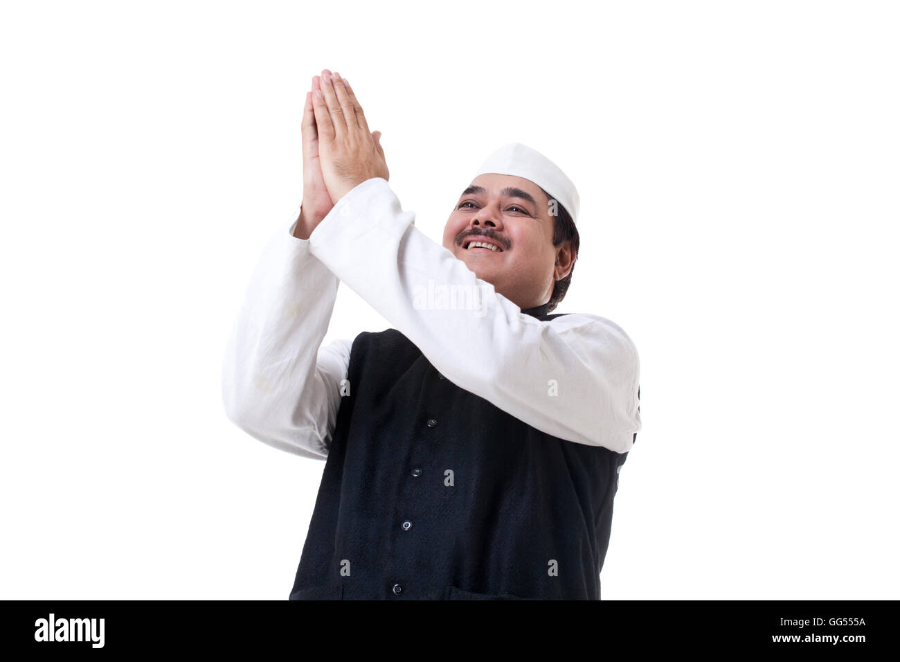 Smiling politician greeting Stock Photo - Alamy
