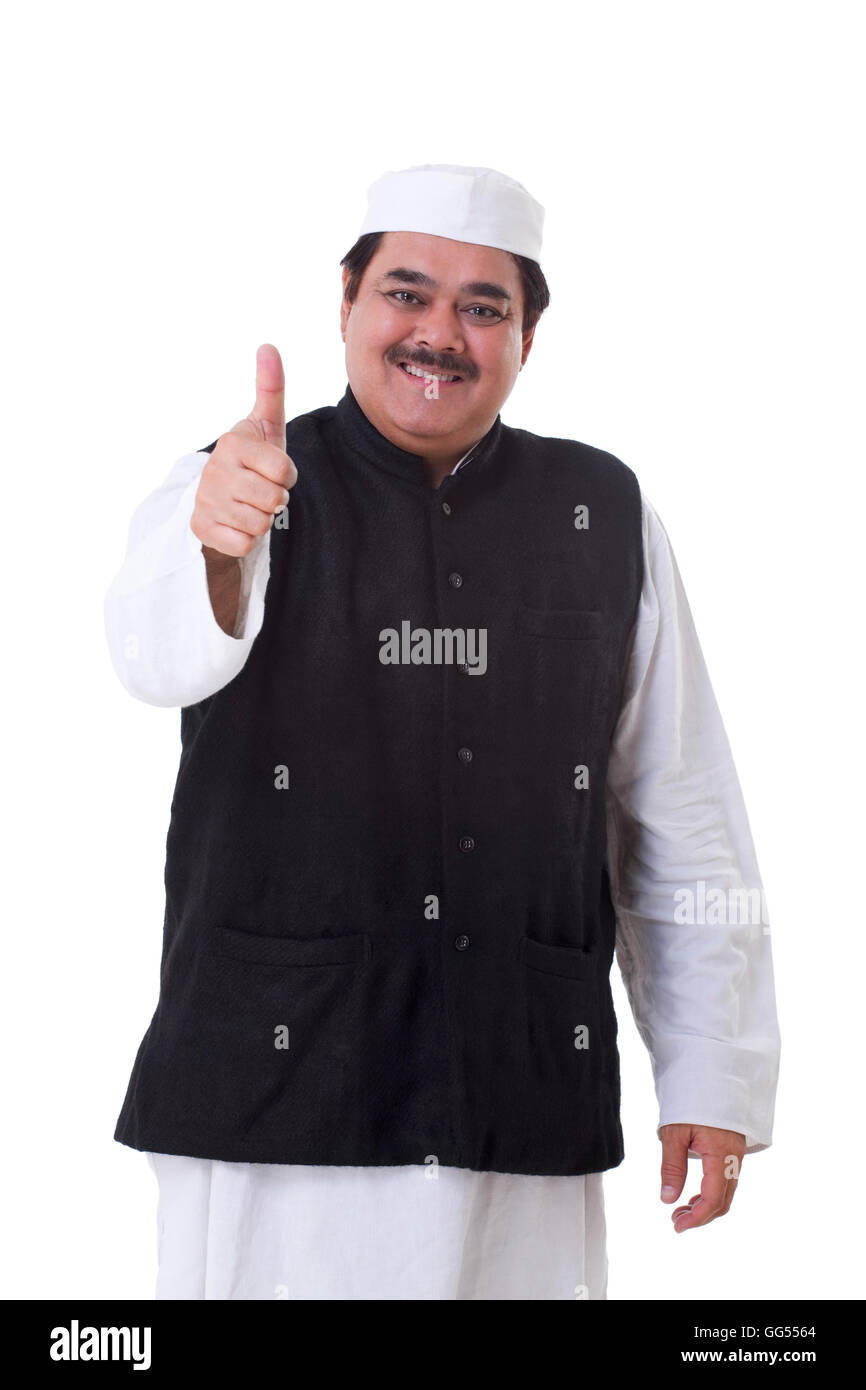 Politician giving thumbs up Stock Photo - Alamy
