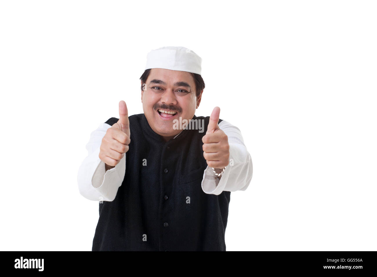 Happy politician showing thumbs up sign Stock Photo - Alamy