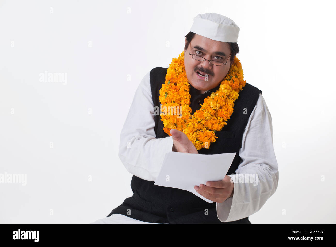 Portrait of male politician holding document Stock Photo - Alamy