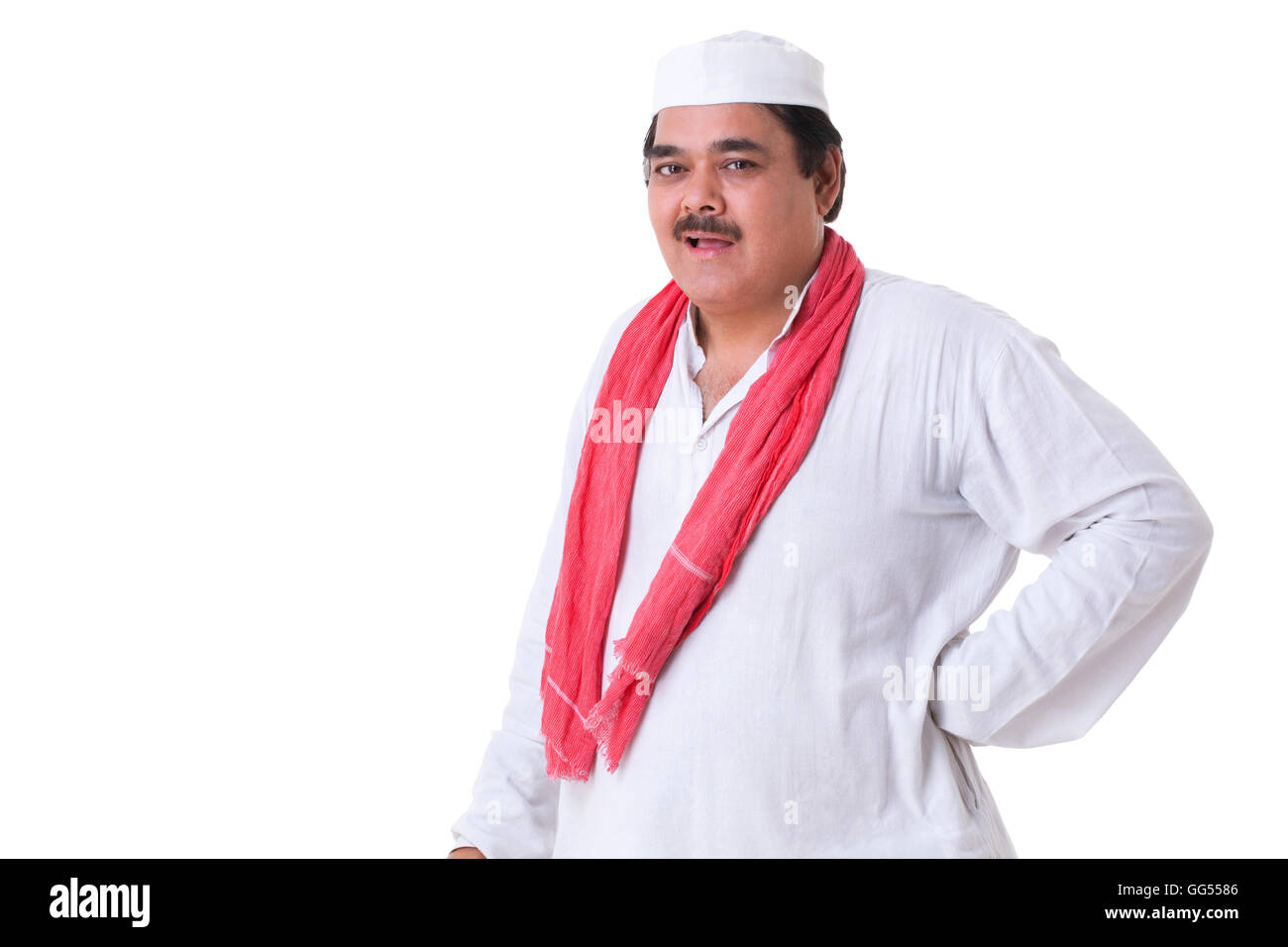 Portrait of man politician standing over white background Stock Photo ...