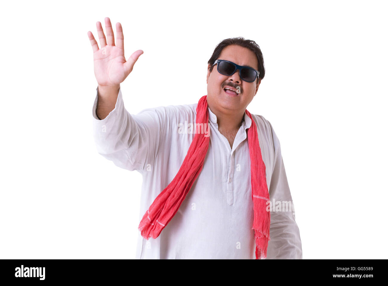 Portrait of politician smiling over white background Stock Photo - Alamy