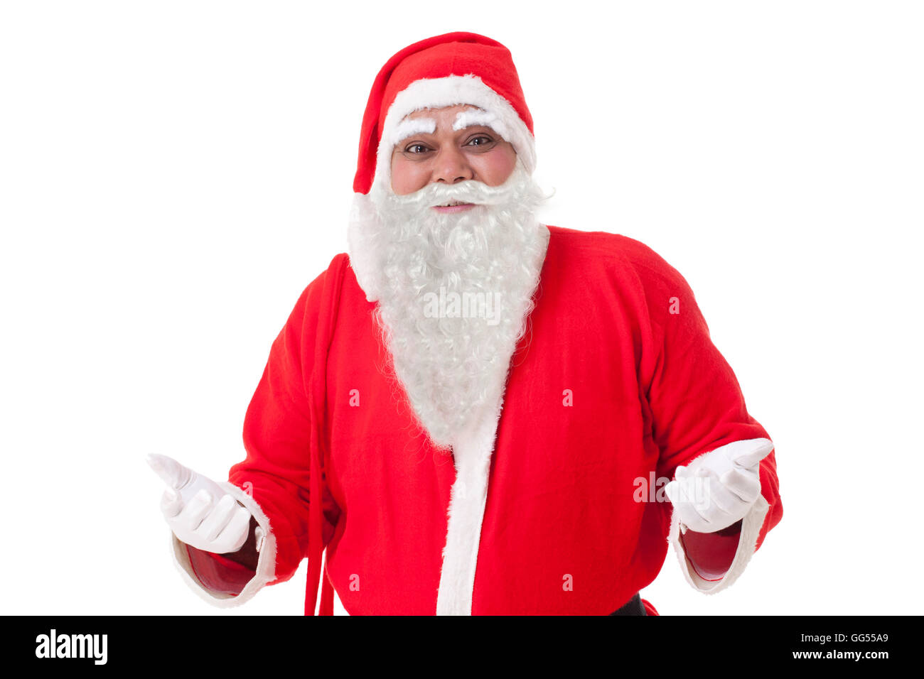 Front view of Santa Claus over white background Stock Photo - Alamy