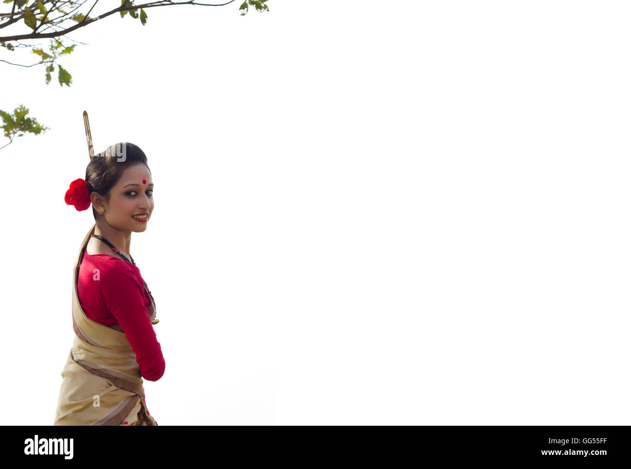 Portrait of a Bihu dancer Stock Photo - Alamy