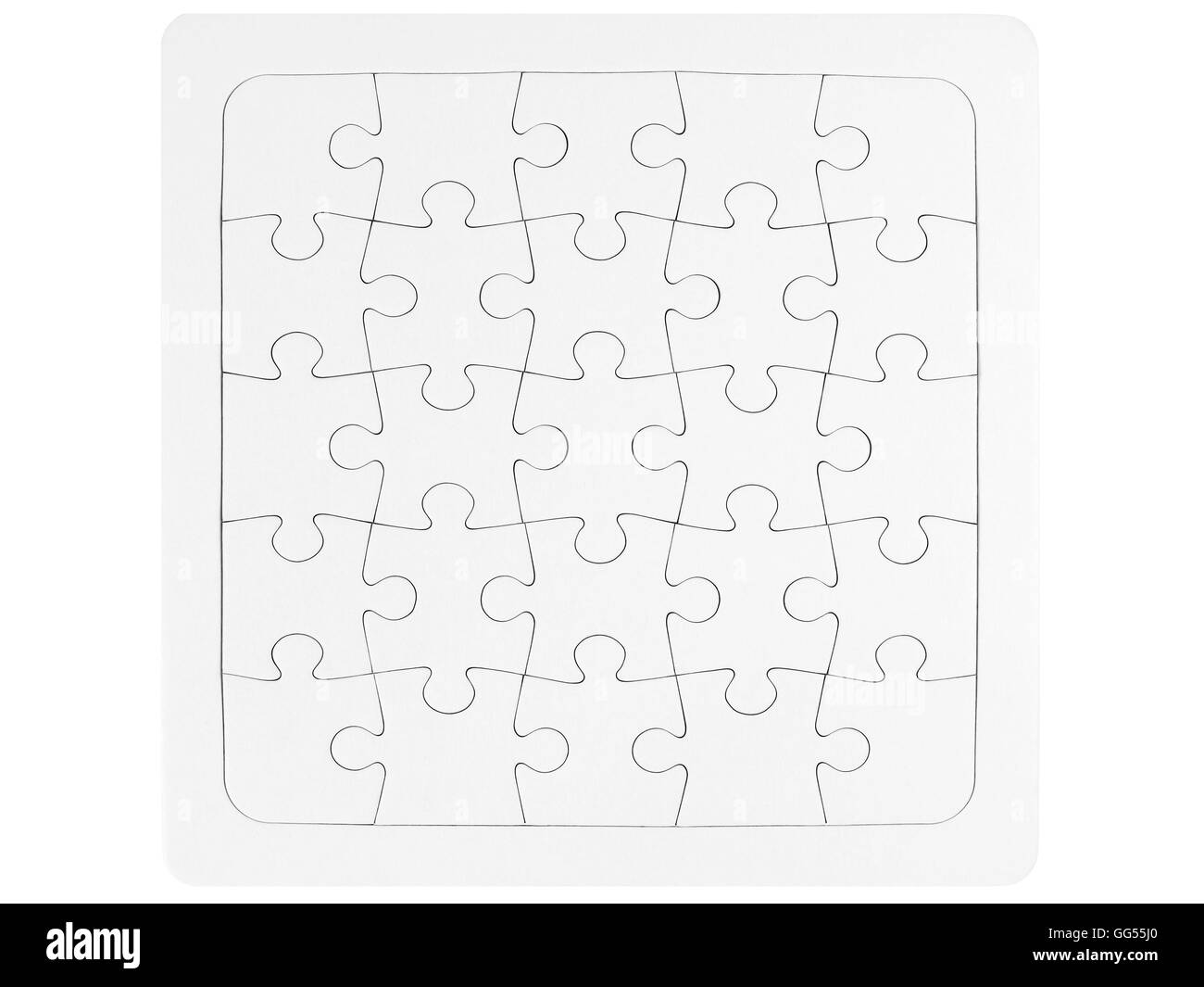 Blank jigsaw puzzle Stock Photo - Alamy