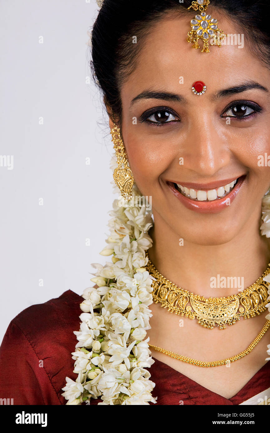 Portrait of a South Indian Woman Stock Photo - Alamy