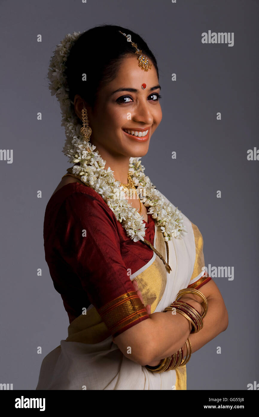 Portrait of a South Indian woman Stock Photo - Alamy