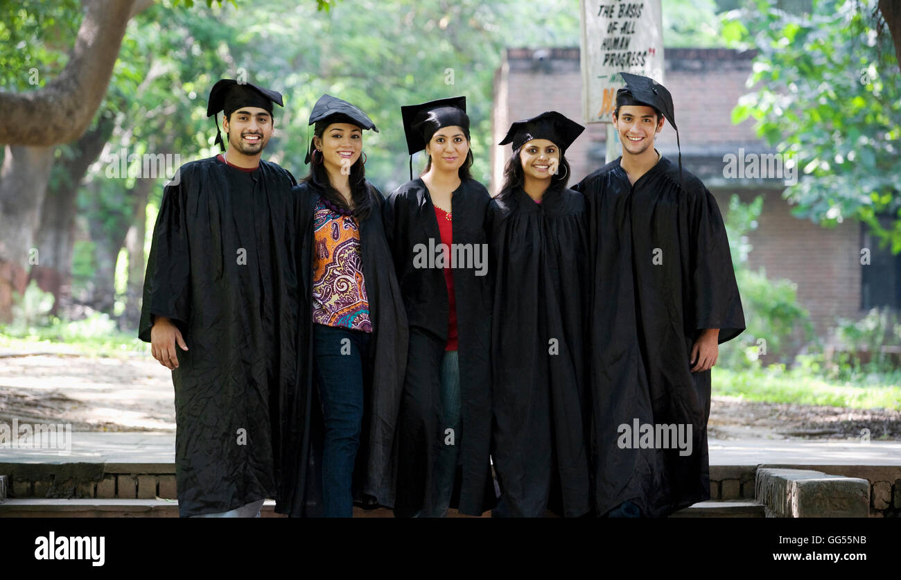 Indian college friends graduation degree hi-res stock photography and ...