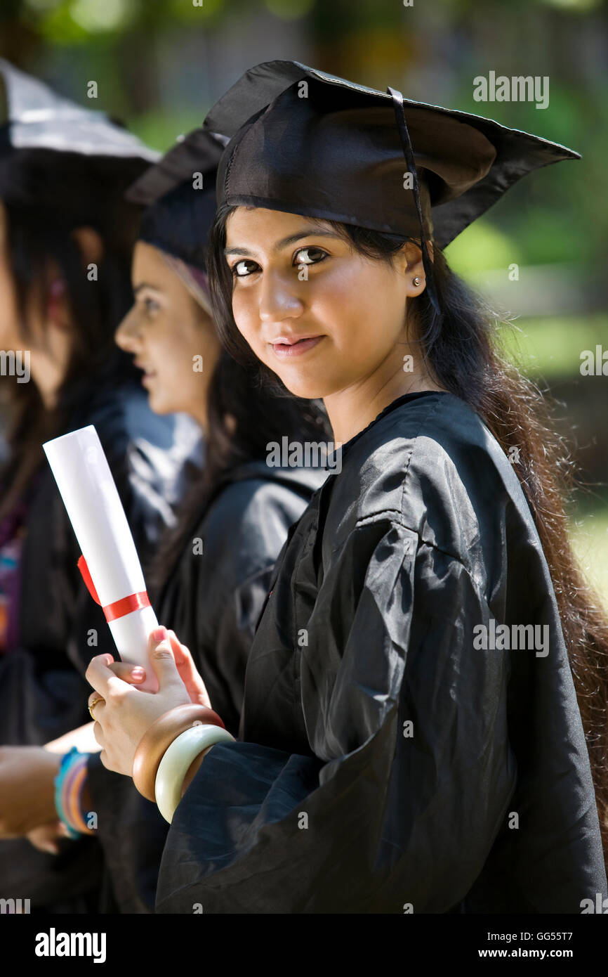 Indian college friends graduation degree hi-res stock photography and ...