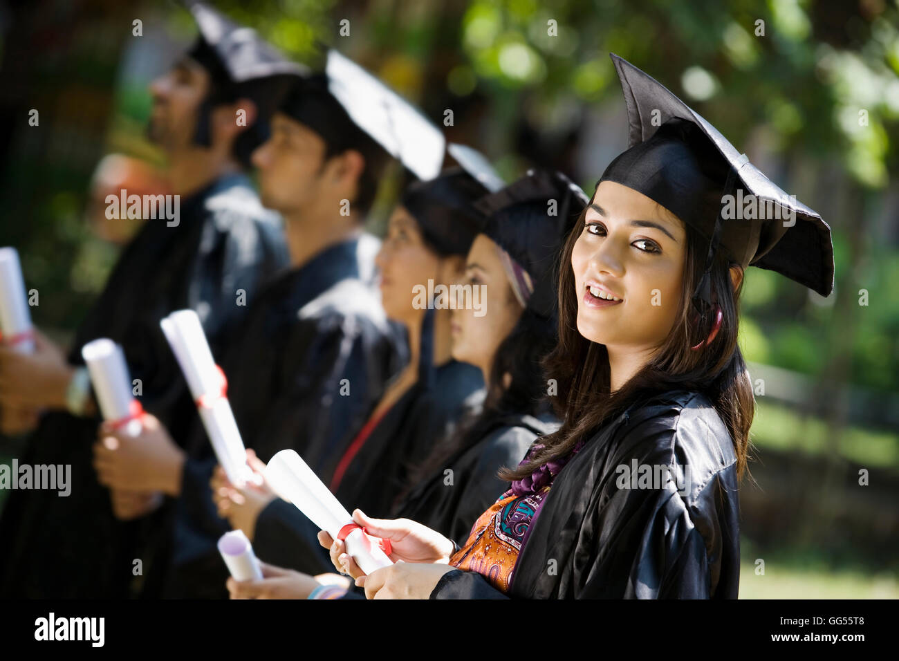 Indian college friends graduation degree hi-res stock photography and ...