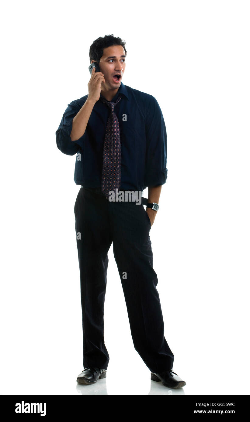 Man talking on his cell phone Stock Photo - Alamy