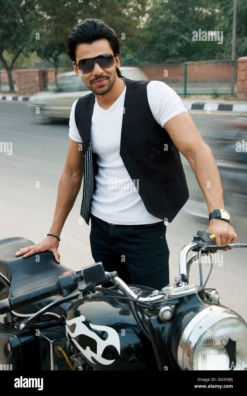 Motorcycle indian man hi-res stock photography and images - Alamy